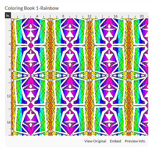 coloring book 1 rainbow fabric design – Essie of Who